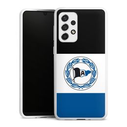 DeinDesign Galaxy A33 5G Handy Silikon H&uuml;lle Case wei&szlig; Handyh&uuml;lle Arminia Bielefeld Official Licensed Product Arminen Silikon Case