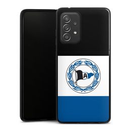 DeinDesign Galaxy A52s 5G Handy Slim Case extra d&uuml;nn Silikon Handyh&uuml;lle schwarz H&uuml;lle Official Licensed Product Arminen Arminia Bielefeld Silikon Slim Case