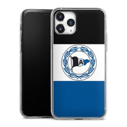 DeinDesign iPhone 11 Pro Handy Slim Case Silikon Handyh&uuml;lle transparent H&uuml;lle extra d&uuml;nn Arminen Official Licensed Product Arminia Bielefeld Silikon Slim Case