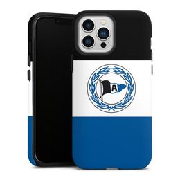DeinDesign iPhone 13 Pro Max Handy Panzer Handyh&uuml;lle robuste Outdoor H&uuml;lle Schutzh&uuml;lle matt Official Licensed Product Arminen Arminia Bielefeld Tough Case