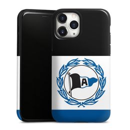 DeinDesign iPhone 11 Pro Handy Panzer Handyh&uuml;lle robuste Outdoor H&uuml;lle Schutzh&uuml;lle gl&auml;nzend Arminia Bielefeld Official Licensed Product Arminen Tough Case