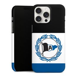 DeinDesign iPhone 15 Pro Max Handy Premium Case Smartphone Handyh&uuml;lle Schutzh&uuml;lle matt Official Licensed Product Arminen Arminia Bielefeld Premium Case