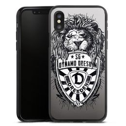 DeinDesign iPhone X Handy Silikon H&uuml;lle Case schwarz Handyh&uuml;lle Lion Sg Dynamo Dresden Sgd