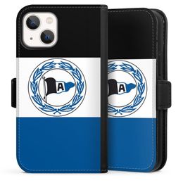 DeinDesign Galaxy A51 Handy Klapph&uuml;lle Handyh&uuml;lle aus Kunst Leder schwarz Flip Case Official Licensed Product Arminen Arminia Bielefeld Sideflip mit Lasche