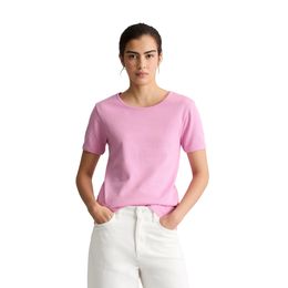 Marc O'Polo T-Shirt MARC O'POLO DENIM "aus reiner Bio-Baumwolle", Damen, Gr. L, pink (pale bubblegum), Obermaterial: 100% Baumwolle, unifarben, Basic, slim fit, Rundhals, normaler Saum, Shirts T-Shirt