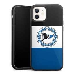 DeinDesign iPhone 12 Handy Gallery Case Handyh&uuml;lle 9H Geh&auml;rtetes Glas R&uuml;ckseite H&uuml;lle Official Licensed Product Arminen Arminia Bielefeld Gallery Case