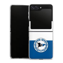 DeinDesign Galaxy Z Flip 5 Handy Hard Case Schutzh&uuml;lle transparent Smartphone Handy H&uuml;lle Arminia Bielefeld Official Licensed Product Arminen Hard Case