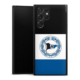 DeinDesign Galaxy S22 Ultra Handy Silikon H&uuml;lle Case schwarz Handyh&uuml;lle Official Licensed Product Arminen Arminia Bielefeld