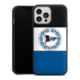 DeinDesign iPhone 13 Pro Max Handy Premium Silikon H&uuml;lle Handyh&uuml;lle schwarz Case Official Licensed Product Arminen Arminia Bielefeld Silikon Premium Case