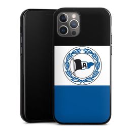 DeinDesign iPhone 12 Pro Handy Silikon H&uuml;lle Case schwarz Handyh&uuml;lle Official Licensed Product Arminen Arminia Bielefeld