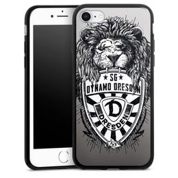 DeinDesign iPhone SE (2020) Handy Slim Case extra d&uuml;nn Silikon Handyh&uuml;lle schwarz H&uuml;lle Lion Sgd Sg Dynamo Dresden Silikon Slim Case