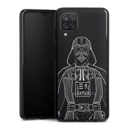 DeinDesign Galaxy A12 Handy Silikon H&uuml;lle Case schwarz Handyh&uuml;lle Black Star Wars Darth Vader