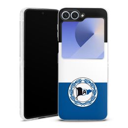 DeinDesign Galaxy Z Flip 6 Handy Hard Case Schutzh&uuml;lle transparent Smartphone Handy H&uuml;lle Arminia Bielefeld Official Licensed Product Arminen Hard Case