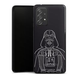 DeinDesign Galaxy A52s 5G Handy Slim Case extra d&uuml;nn Silikon Handyh&uuml;lle schwarz H&uuml;lle Black Darth Vader Star Wars Silikon Slim Case
