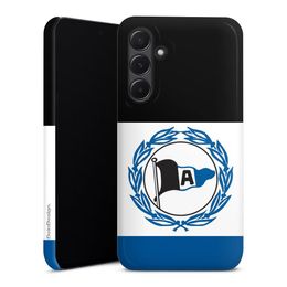 DeinDesign Galaxy A35 5G Handy Premium Case Smartphone Handyh&uuml;lle Schutzh&uuml;lle gl&auml;nzend Official Licensed Product Arminen Arminia Bielefeld Premium Case