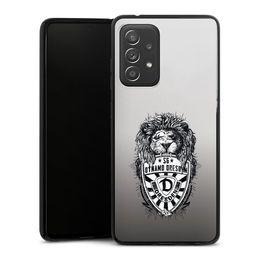 DeinDesign Galaxy A52s 5G Handy Slim Case extra d&uuml;nn Silikon Handyh&uuml;lle schwarz H&uuml;lle Lion Sg Dynamo Dresden Sgd Silikon Slim Case