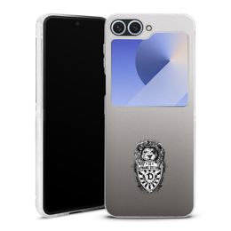 DeinDesign Galaxy Z Flip 6 Handy Hard Case Schutzh&uuml;lle transparent Smartphone Handy H&uuml;lle Lion Sgd Sg Dynamo Dresden Hard Case