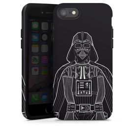 DeinDesign iPhone SE (2020) Handy Panzer Handyh&uuml;lle robuste Outdoor H&uuml;lle Schutzh&uuml;lle matt Black Star Wars Darth Vader Tough Case