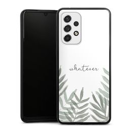 DeinDesign Galaxy A33 5G Handy Slim Case extra d&uuml;nn Silikon Handyh&uuml;lle schwarz H&uuml;lle Jungle Palm Tree Water Colour Silikon Slim Case