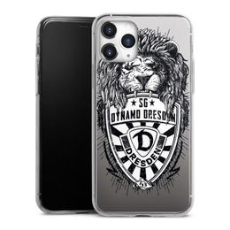 DeinDesign iPhone 11 Pro Handy Slim Case Silikon Handyh&uuml;lle transparent H&uuml;lle extra d&uuml;nn Sgd Lion Sg Dynamo Dresden Silikon Slim Case