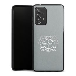 DeinDesign Galaxy A52s 5G Handy Slim Case extra d&uuml;nn Silikon Handyh&uuml;lle schwarz H&uuml;lle Bayer 04 Leverkusen Coat Of Arms Official Licensed Product Silikon Slim 