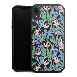 DeinDesign iPhone Xr Handy Premium Silikon H&uuml;lle Handyh&uuml;lle schwarz Case Disney Muster Lilo & Stitch Silikon Premium Case