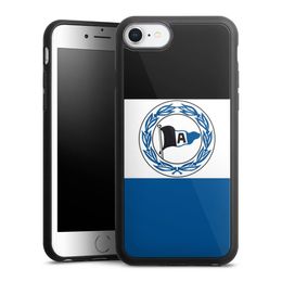 DeinDesign iPhone SE (2020) Handy Gallery Case Handyh&uuml;lle 9H Geh&auml;rtetes Glas R&uuml;ckseite H&uuml;lle Arminia Bielefeld Official Licensed Product Arminen Gallery Case