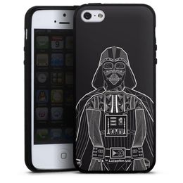 DeinDesign iPhone SE (2016-2019) Handy Silikon H&uuml;lle Case schwarz Handyh&uuml;lle Black Darth Vader Star Wars