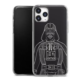 DeinDesign iPhone 11 Pro Handy Slim Case Silikon Handyh&uuml;lle transparent H&uuml;lle extra d&uuml;nn Darth Vader Star Wars Black Silikon Slim Case