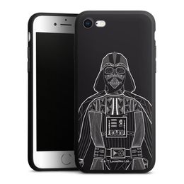 DeinDesign iPhone SE (2020) Handy Premium Silikon H&uuml;lle Handyh&uuml;lle schwarz Case Black Star Wars Darth Vader Silikon Premium Case