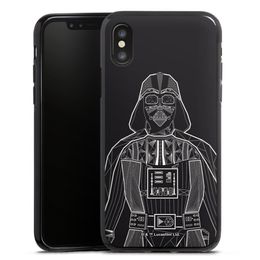 DeinDesign iPhone X Handy Silikon H&uuml;lle Case schwarz Handyh&uuml;lle Black Darth Vader Star Wars