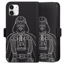 DeinDesign iPhone 11 Handy Klapph&uuml;lle Handyh&uuml;lle aus Kunst Leder schwarz Flip Case Black Darth Vader Star Wars Sideflip mit Lasche
