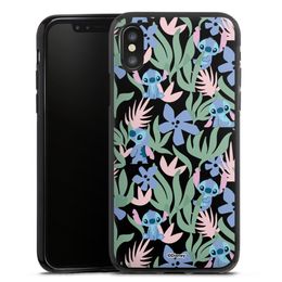 DeinDesign iPhone X Handy Silikon H&uuml;lle Case schwarz Handyh&uuml;lle Disney Muster Lilo & Stitch