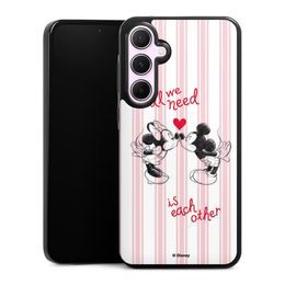 DeinDesign Galaxy A55 5G Handy Slim Case extra d&uuml;nn Silikon Handyh&uuml;lle schwarz H&uuml;lle Love Disney Silikon Slim Case