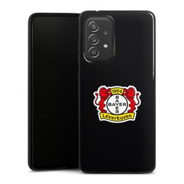 DeinDesign Galaxy A52s 5G Handy Slim Case extra d&uuml;nn Silikon Handyh&uuml;lle schwarz H&uuml;lle Logo Bayer 04 Leverkusen Official Licensed Product Silikon Slim Case