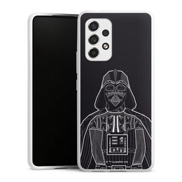 DeinDesign Galaxy A53 5G Handy Silikon H&uuml;lle Case wei&szlig; Handyh&uuml;lle Darth Vader Star Wars Black Silikon Case