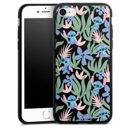DeinDesign iPhone SE (2022) Handy Slim Case extra d&uuml;nn Silikon Handyh&uuml;lle schwarz H&uuml;lle Disney Lilo & Stitch Muster Silikon Slim Case