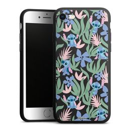 DeinDesign iPhone SE (2020) Handy Premium Silikon H&uuml;lle Handyh&uuml;lle schwarz Case Disney Lilo & Stitch Muster Silikon Premium Case