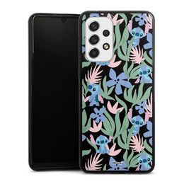 DeinDesign Galaxy A33 5G Handy Slim Case extra d&uuml;nn Silikon Handyh&uuml;lle schwarz H&uuml;lle Muster Lilo & Stitch Disney Silikon Slim Case
