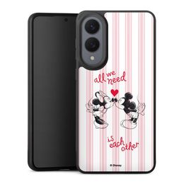 DeinDesign Galaxy S25 Edge Handy Premium Silikon H&uuml;lle Handyh&uuml;lle schwarz Case Love Disney Silikon Premium Case