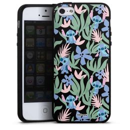 DeinDesign iPhone SE (2016-2019) Handy Silikon H&uuml;lle Case schwarz Handyh&uuml;lle Muster Lilo & Stitch Disney
