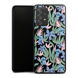 DeinDesign Galaxy A52s 5G Handy Slim Case extra d&uuml;nn Silikon Handyh&uuml;lle schwarz H&uuml;lle Disney Muster Lilo & Stitch Silikon Slim Case