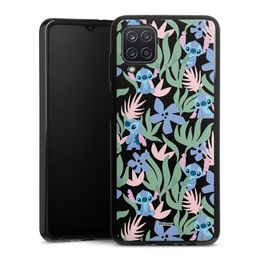 DeinDesign Galaxy A12 Handy Silikon H&uuml;lle Case schwarz Handyh&uuml;lle Disney Lilo & Stitch Muster