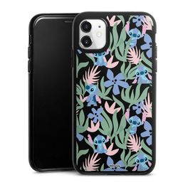 DeinDesign iPhone 11 Handy Silikon H&uuml;lle Case schwarz Handyh&uuml;lle Disney Muster Lilo & Stitch