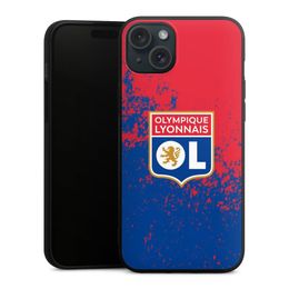 DeinDesign iPhone 15 Plus Handy Premium Silikon H&uuml;lle Handyh&uuml;lle schwarz Case Ol Olympique Lyonnais Official Licensed Product Silikon Premium Case