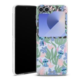 DeinDesign Galaxy Z Flip 6 Handy Hard Case Schutzh&uuml;lle transparent Smartphone Handy H&uuml;lle Disney Lilo & Stitch Muster Hard Case