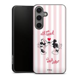 DeinDesign Galaxy S25+ Handy Premium Silikon H&uuml;lle Handyh&uuml;lle schwarz Case Love Disney Silikon Premium Case
