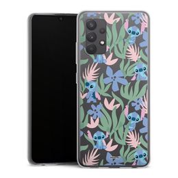 DeinDesign Galaxy A32 4G Handy Silikon H&uuml;lle Case transparent Handyh&uuml;lle Disney Muster Lilo & Stitch Silikon Case
