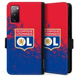 DeinDesign Galaxy S20 Handy Klapph&uuml;lle Handyh&uuml;lle aus Kunst Leder schwarz Flip Case Ol Official Licensed Product Olympique Lyonnais Sideflip mit Lasche