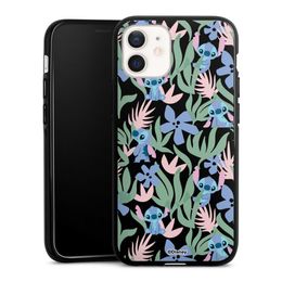 DeinDesign iPhone 12 mini Handy Silikon H&uuml;lle Case schwarz Handyh&uuml;lle Muster Lilo & Stitch Disney